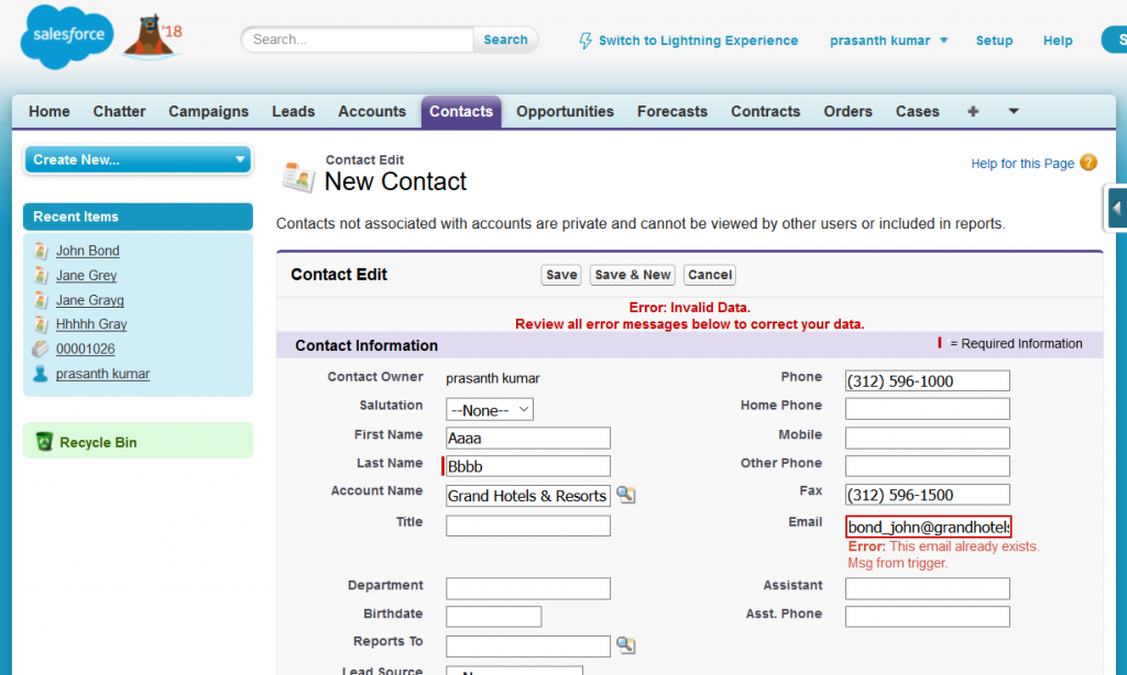 Apex Trigger With Before Insert Event Working Example