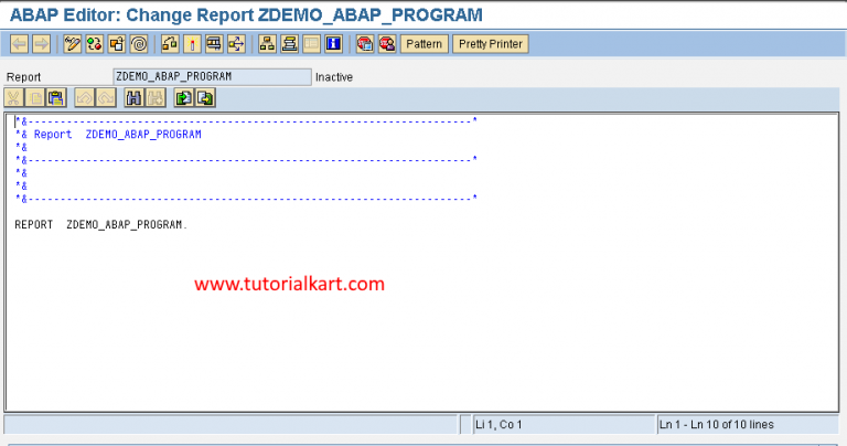 How To Create An Abap Program In Sap Tutorialkart Com