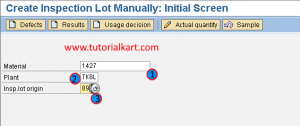 SAP QM - Create Inspection Lot in SAP (Manually)
