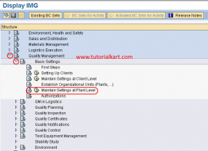 SAP QM - Maintain Settings at Plant Level in SAP | Tutorialkart