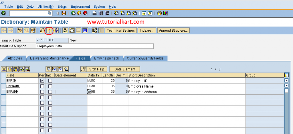 How to Create Database Table in SAP ABAP