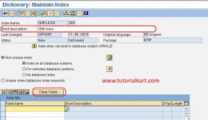SAP ABAP Indexes | How to Create Indexes in SAP