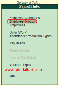 How to Create Employee Groups in Tally