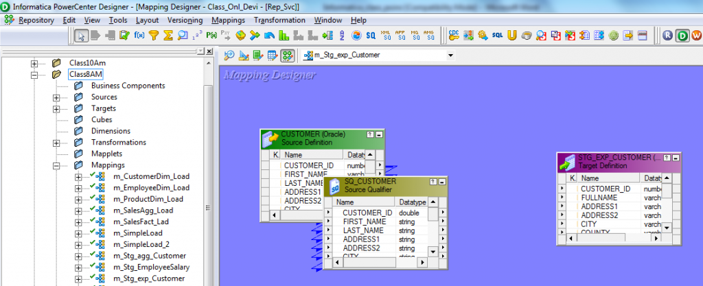 Creating Expression Transformation in Informatica
