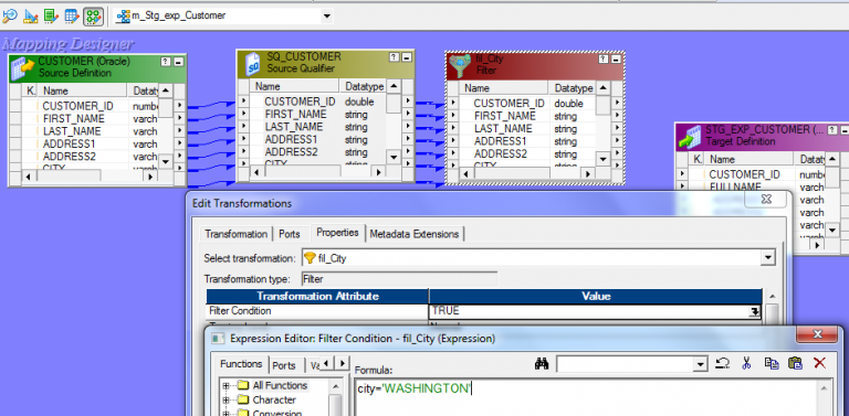 Creating Expression Transformation In Informatica