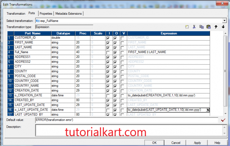 Sorter Transformation in Informatica