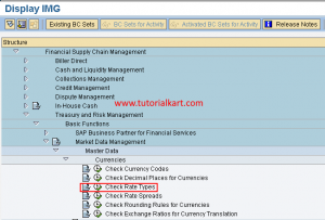 SAP FSCM - Define & Check Rate Types in SAP