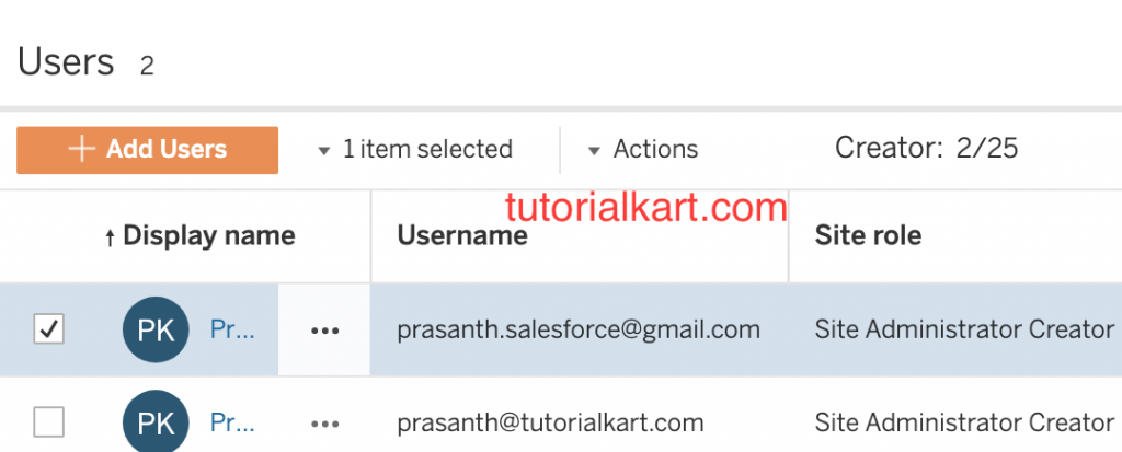 Creating Users in Tableau