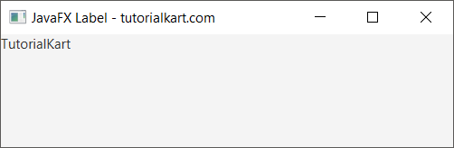 JavaFX Label Tutorial