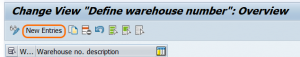 SAP LE - Define warehouse number in SAP
