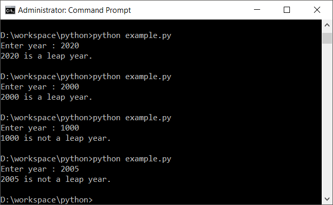 Check Leap Year Python Program TutorialKart