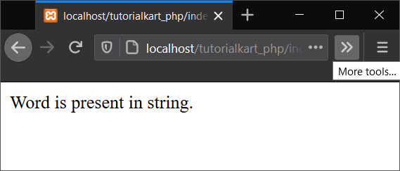 PHP Check If String Contains Specific Word
