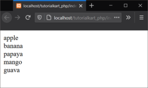 PHP - Indexed Arrays
