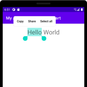 How to make Text in TextView Selectable in Kotlin Android?