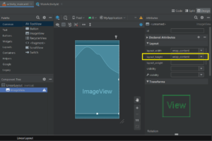 How to set Specific Height for ImageView in Kotlin Android?