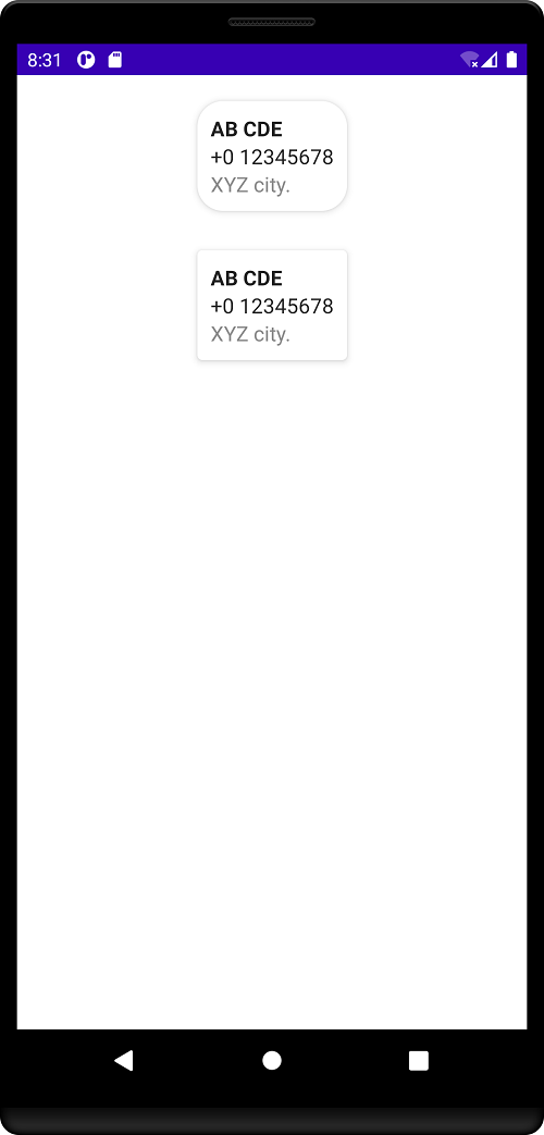 Set Corner Radius for Card - Android Jetpack Compose Set Corner Radius for Card - Android Jetpack Compose