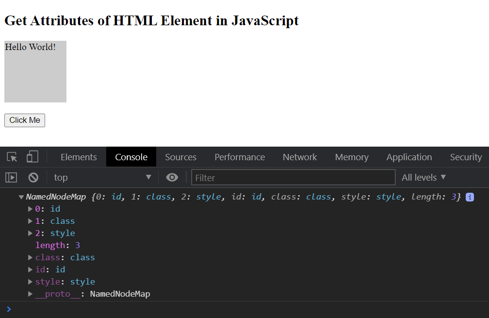 How To Get Attributes Of HTML Element Element In JavaScript 