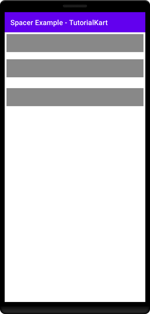 Spacer Composable - Examples - Android Jetpack Compose