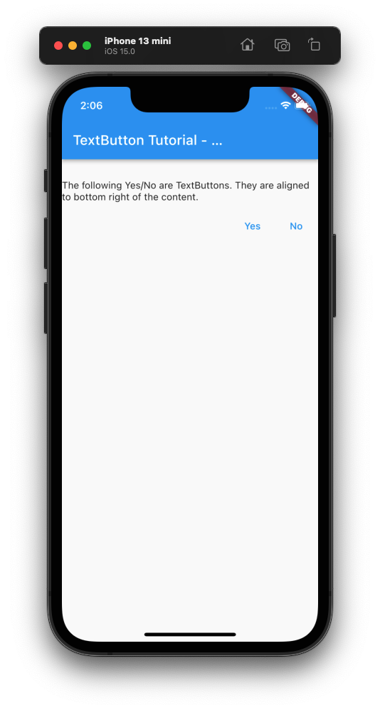 Flutter TextButton Tutorial TutorialKart