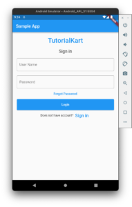 Flutter Login/Sign-up Screen - Example
