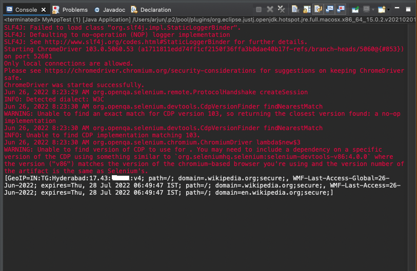 Get All Cookies Selenium Java