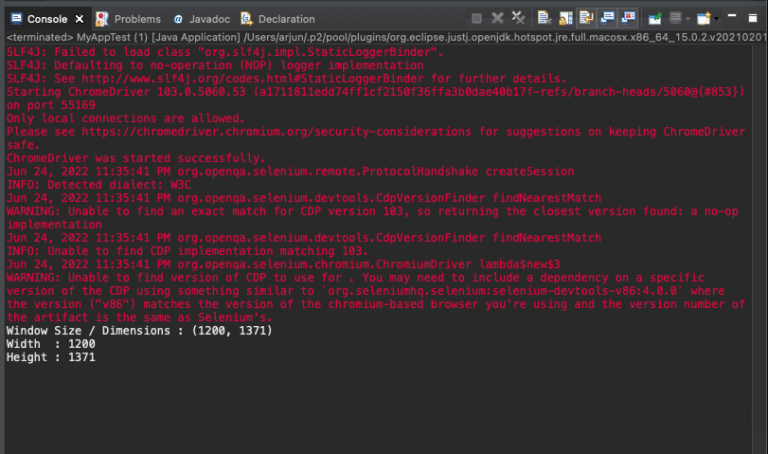 Get Browser Window Size Selenium Java Tutorialkart