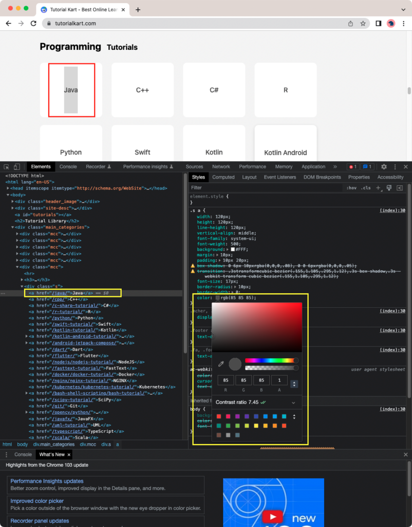 Get Value Of CSS Property For Web Element Selenium Java TutorialKart