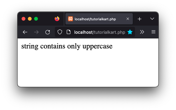 PHP Check If String Contains Only Uppercase Letters