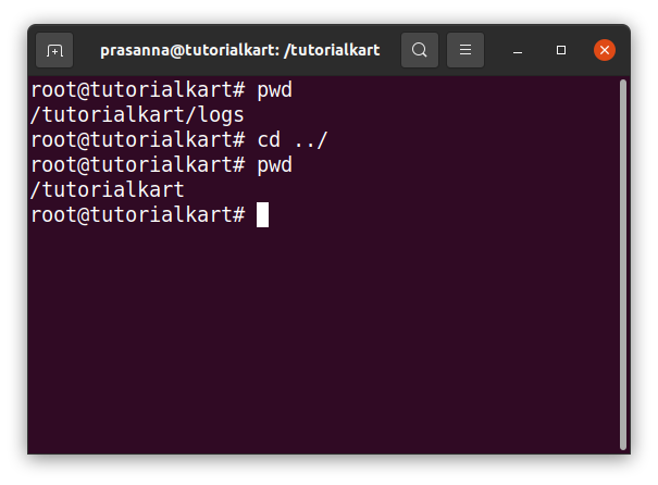 Linux Navigate To Parent Directory TutorialKart