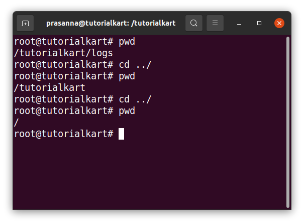 Linux Navigate To Parent Directory TutorialKart