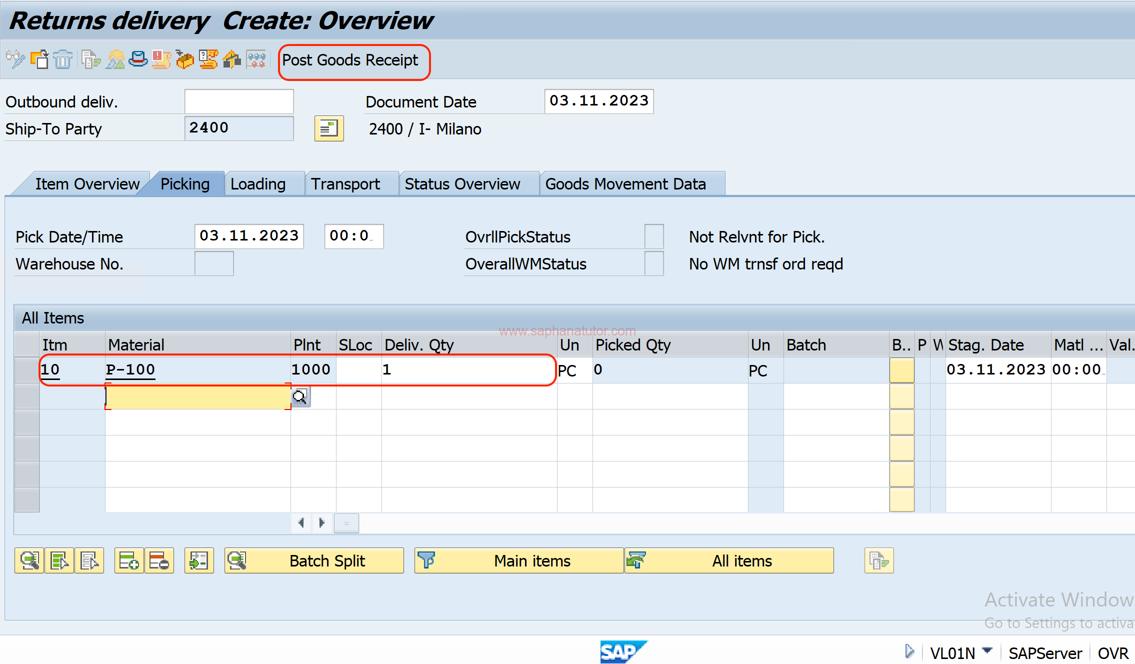 Understanding SAP SD Consignment Return (CONR)
