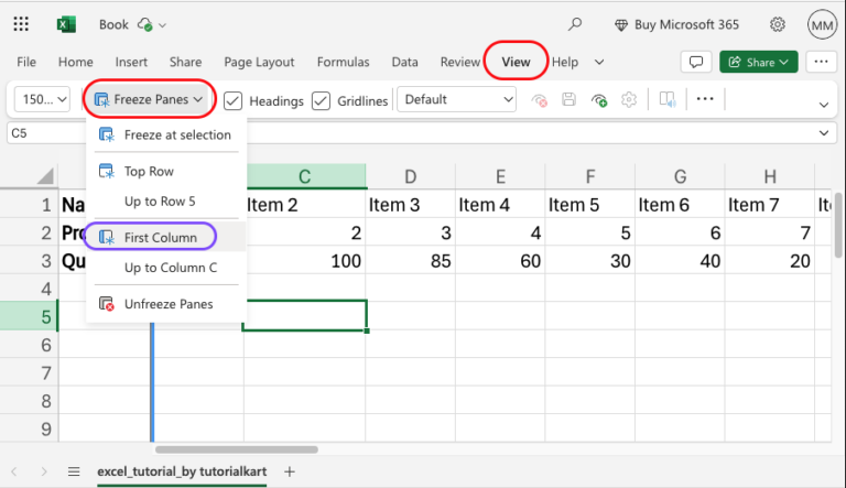 How to Freeze Columns in Excel? Steps and Examples