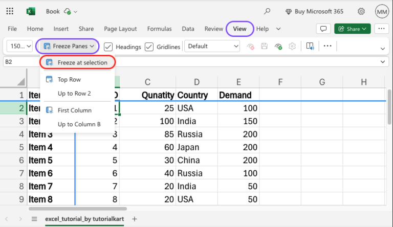 How to Freeze Rows and Columns in Excel? Steps and Examples