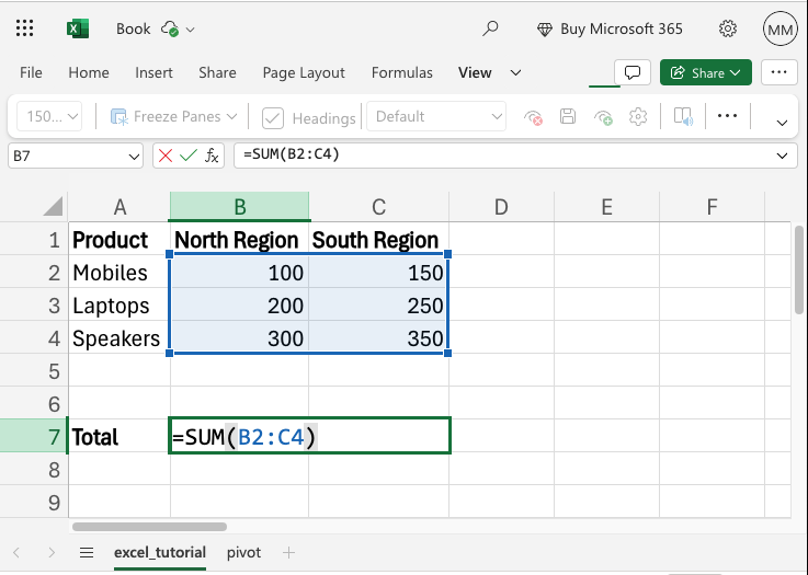 How to Sum a Column or Range in Excel? Steps and Examples