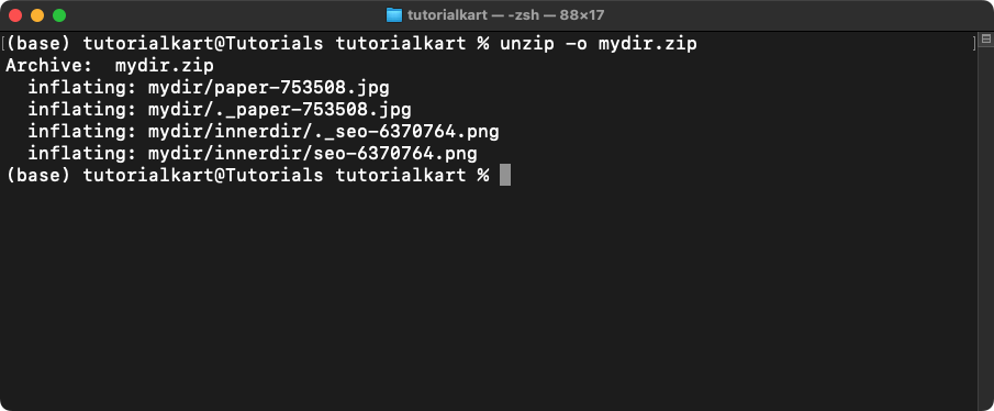 How to Extract .zip Files in Mac Terminal
