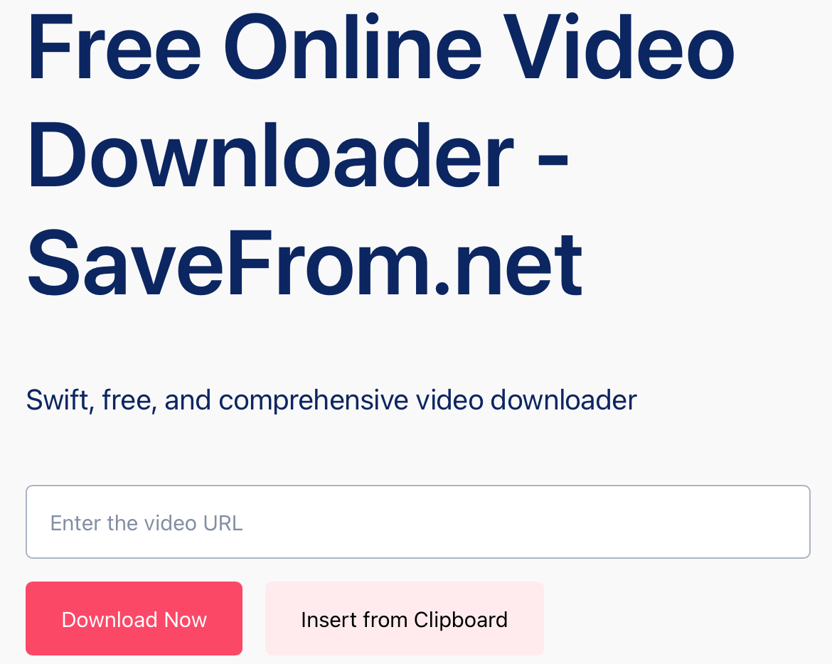 How to Use SaveFrom.net