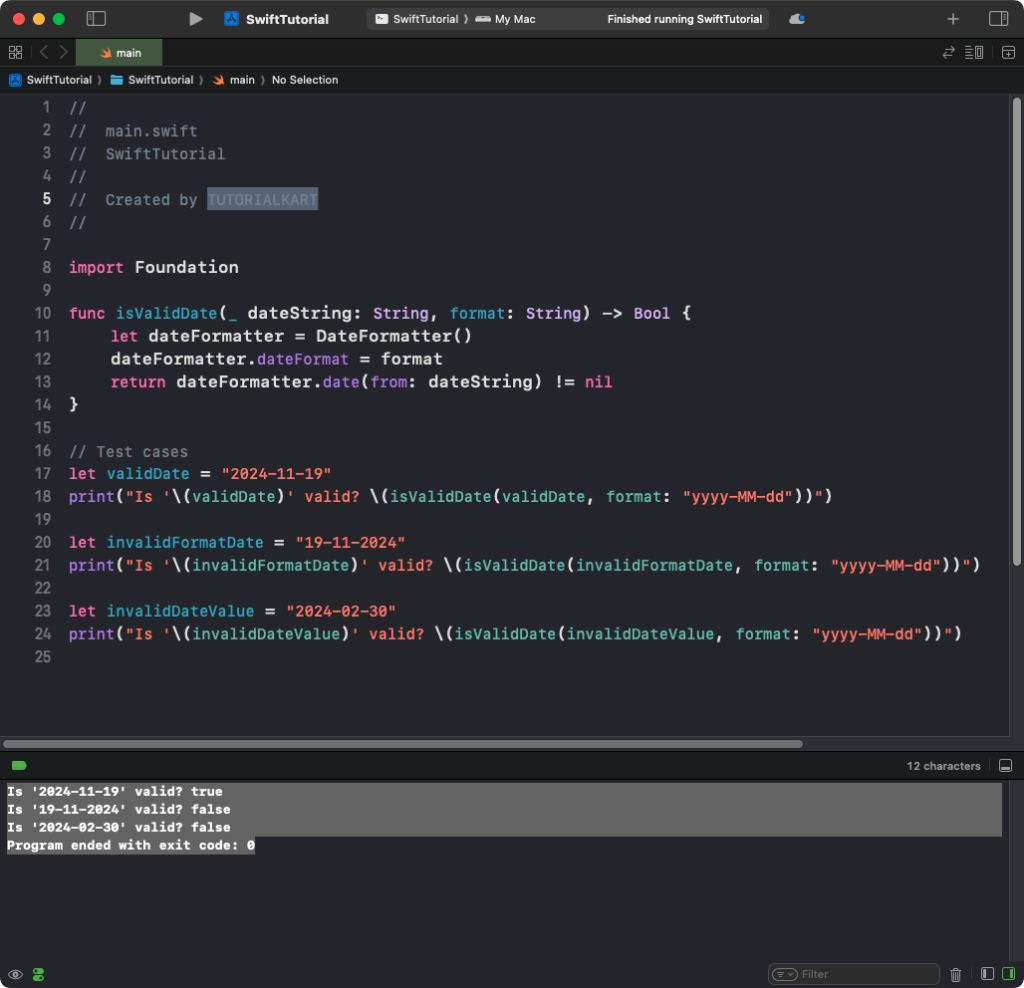 Swift - Check if a Date is Valid