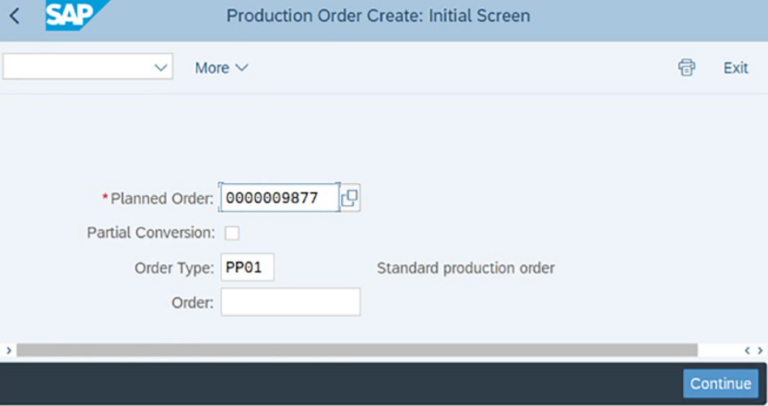 How to Convert a Planned Order to a Production Order in SAP?