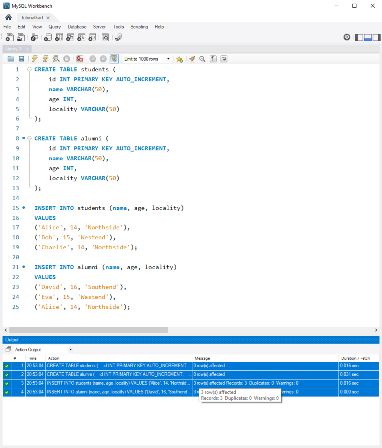 SQL UNION Operator - Syntax, Examples [4]
