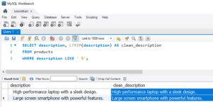 SQL LTRIM() String Function - Syntax, Examples [4]