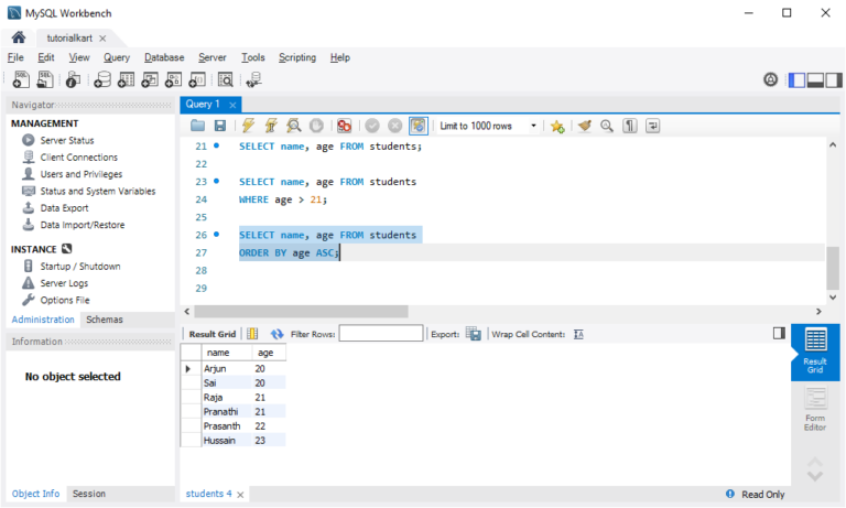 MySQL - Select Rows from Table - Step by Step Examples