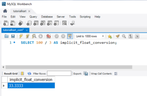 How to Convert Integers to Floats in MySQL