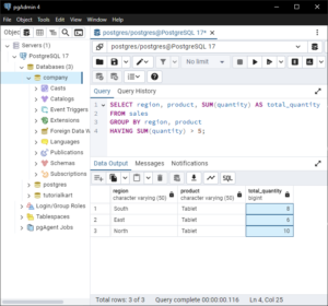 PostgreSQL - HAVING Clause - Examples
