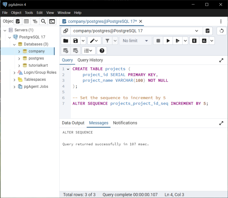 Postgresql Create Table With Auto Increment Id Examples
