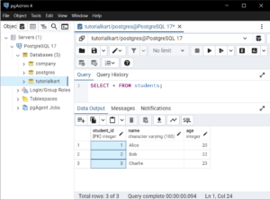PostgreSQL - Create Table with Primary Key Autoincrement
