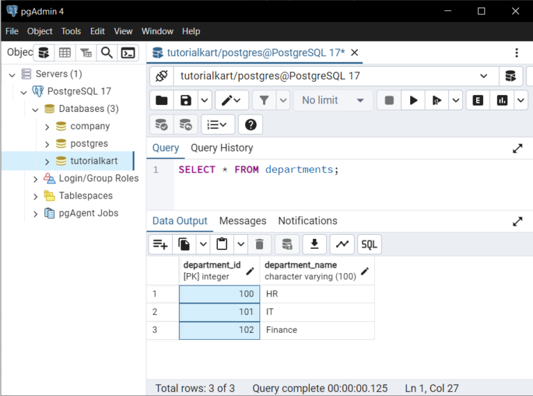 PostgreSQL - Create Table with Primary Key Autoincrement