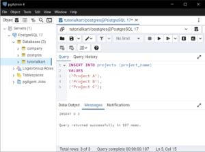 PostgreSQL - Create Table with Primary Key Autoincrement