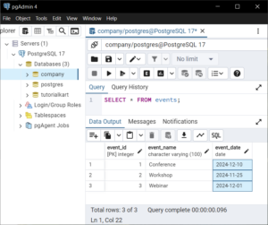 PostgreSQL - Create Table with Date Column - Examples