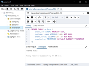 PostgreSQL - Create Table with Default Timestamp - Examples