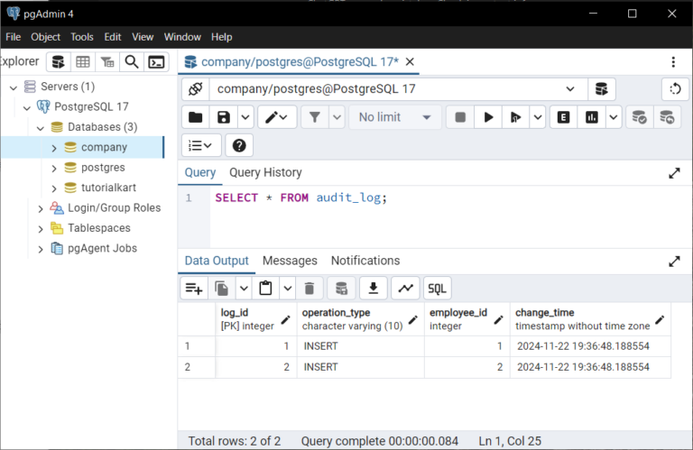 PostgreSQL - Triggers